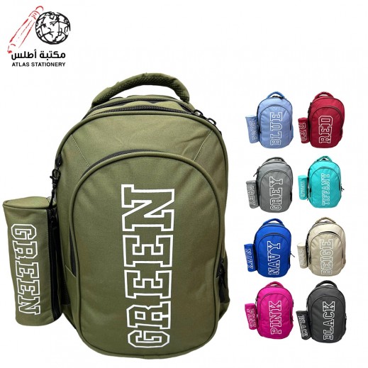 Buy A&T Backpack With Pencil Case - delivered by Atlas Stationary ...