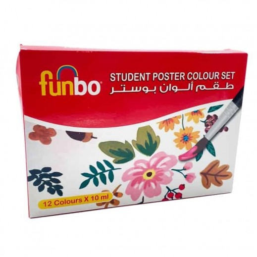 Buy Funbo Student Poster Colour Set 12 × 10 ml - delivered by Atlas ...