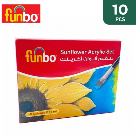Buy Funbo Sunflower Acrylic Set 10 × 15 ml - delivered by Atlas ...