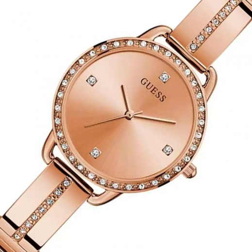 Buy Guess Rose Gold Tone Case Tone Stainless Steel Watch - delivered by ...