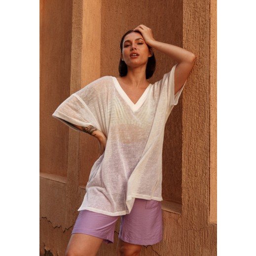 Buy White See Through T-shirt By CeCe - delivered by Thouqi within 2 ...
