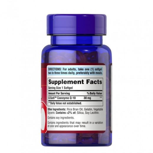 Buy Puritan's Pride Co-Q-10 30 Mg 100 Capsules - delivered by Pharmazone Pharmacy - within 2 ...