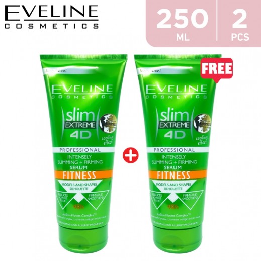 Buy Eveline 4D Slimming+Firming Fitness Serum 250ml (1 + 1 Free ...