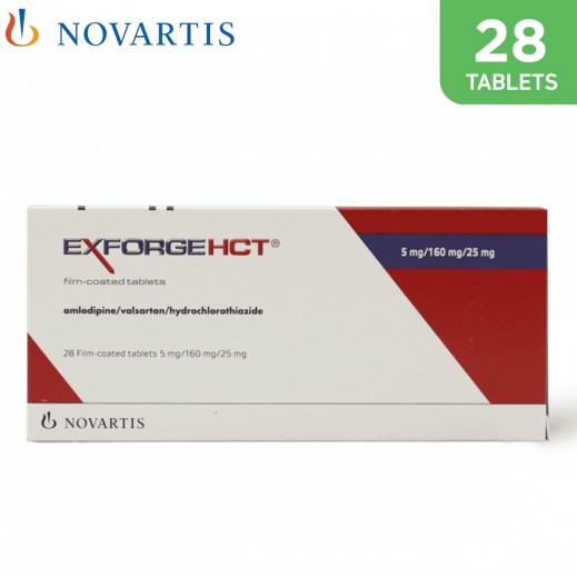 Buy Exforge Hct 5Mg/160Mg/12.5Mg - 28 Tablets - delivered by Pharmazone ...