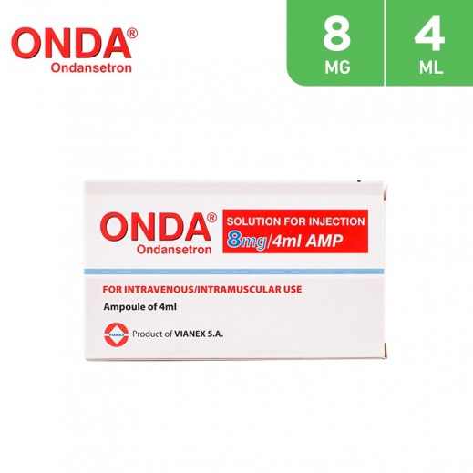 Buy Onda 8 Mg/4 Ml Ampoule - delivered by Pharmazone Pharmacy - within 2 Hours | توصيل Taw9eel.com