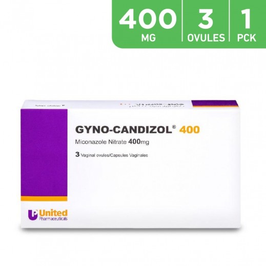 Buy Gyno- Candizol 400 Mg 3Vegnal Ovules - delivered by Pharmazone ...