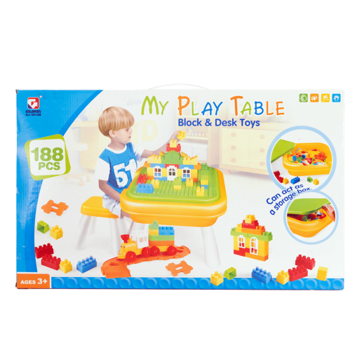 Buy Waleed My Play Table Block Toy with Chair (3+ Years) - delivered by ...