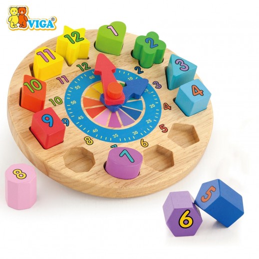 Buy Viga Round Puzzle Clock (24+ Months) - delivered by Waleed Toys within 24 Hours | توصيل ...