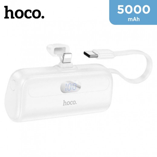 Buy Hoco 5000mAh Mini Pocket Lightning Power Bank with Type-C Cable ...