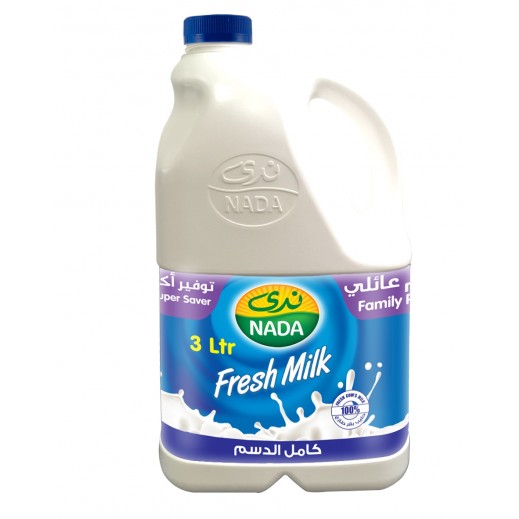 Buy Nada Full Cream Fresh Milk - 3 L | توصيل Taw9eel.com