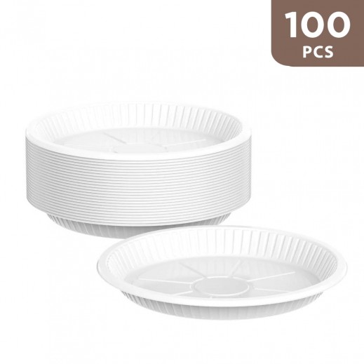 Buy Papco Plastic Round Plate - 2 x 50 Pieces - delivered by Taw9eel ...