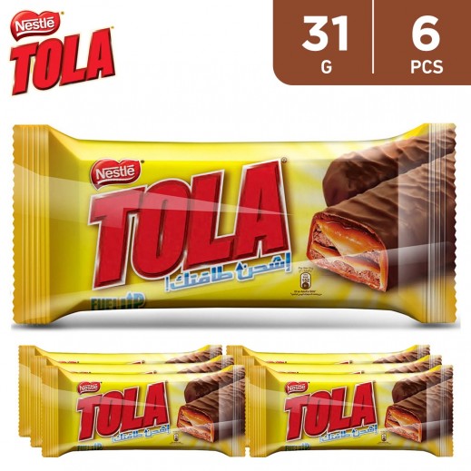 Buy Tola Fuel Up Caramel Chocolate 6 x 31 g - delivered by Taw9eel Fast ...