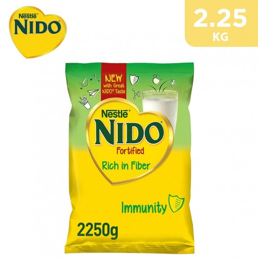 Buy Nido Fortified Immunity Powdered Milk Pouch 2250 g | توصيل Taw9eel.com