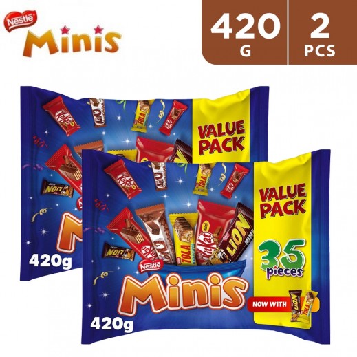 Buy Nestle Mini Mix Chocolate Value Pack 2 x 420 g | توصيل Taw9eel.com