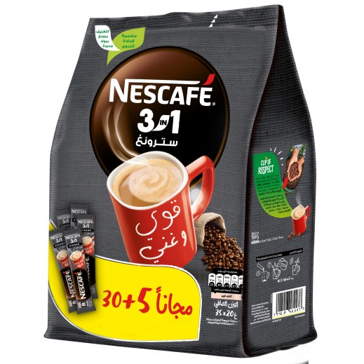 Buy Nescafe 3 in 1 Strong Instant Coffee Mix 35 x 20g + 5 Sticks FREE ...