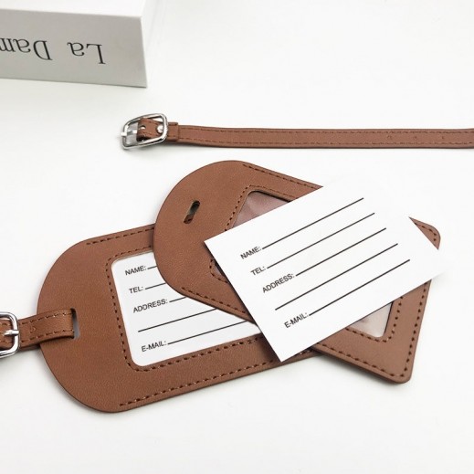 Buy Pu Leather Luggage Tag Assorted Color - 1 Piece | توصيل Taw9eel.com