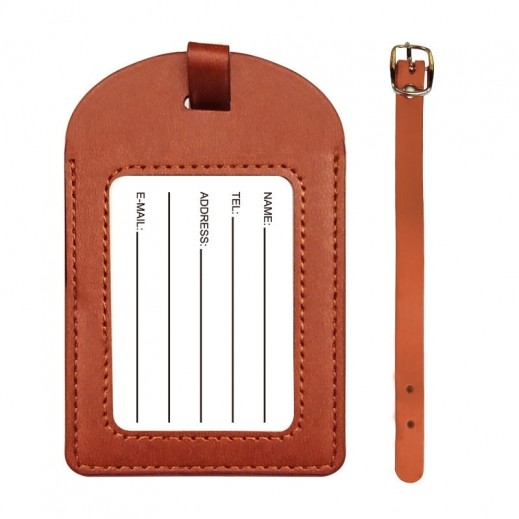 Buy Pu Leather Luggage Tag Assorted Color - 1 Piece | توصيل Taw9eel.com