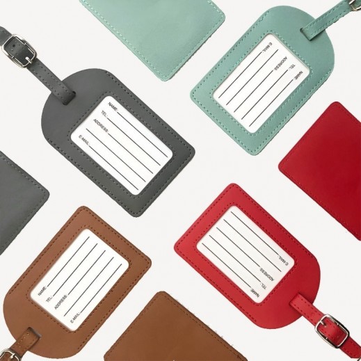 Buy Pu Leather Luggage Tag Assorted Color - 1 Piece | توصيل Taw9eel.com