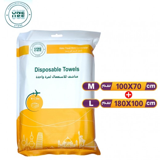 Buy One Use Disposable Towels - Medium + Large - delivered by Taw9eel ...
