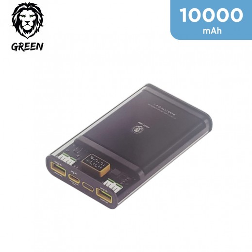 Buy Green Super Fast Transparent Power Bank 10000mAh - Black | توصيل ...