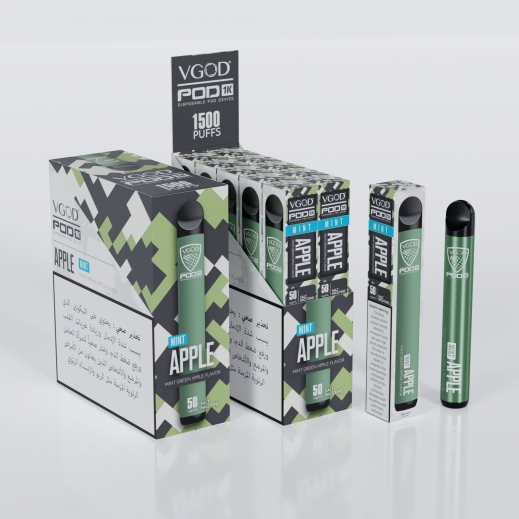 Buy Vgod Pod 1K Mint Green Apple Vape Device 1500 Puffs - 4 ml | توصيل ...