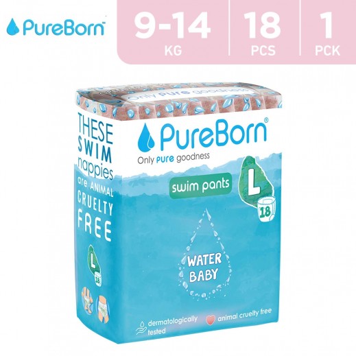 Buy Pureborn Swim Pants Large (9-14 Kg) 18 Pieces | توصيل Taw9eel.com