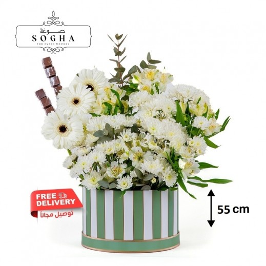 Buy Sogha Decorated Stand With 3 Assorted Bunch of Flowers and 10 ...