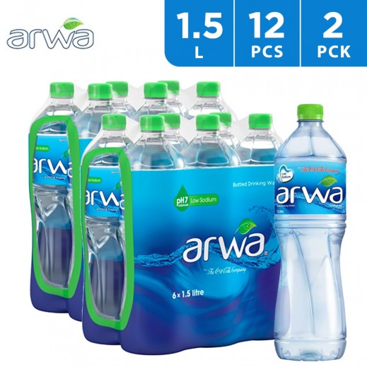 Buy Arwa Drinking Water 12 x 1.5 L | توصيل Taw9eel.com