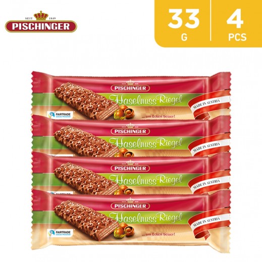 Buy Pischinger Haselnuss Riegel Chocolate Crunchy Wafer 4 x 33 g ...