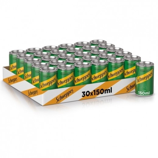 Schweppes Ginger Ale Can Carton 30x150 ml | توصيل Taw9eel.com