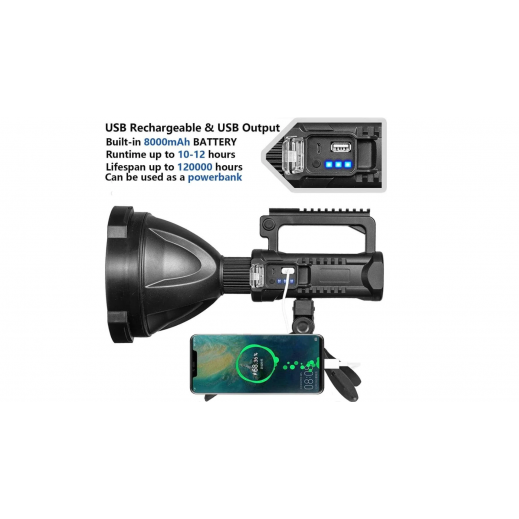 Buy Rechargeable High Power LED Multifuntion Searchlight | توصيل ...