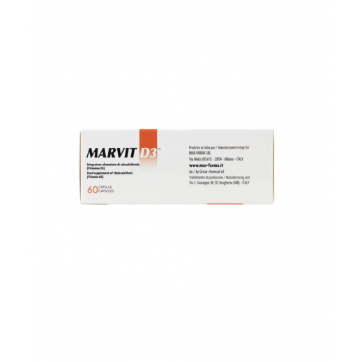 Buy Marvit Vitamin D3 5000Ui/Iu 60 Capsules - delivered by Pharmazone ...