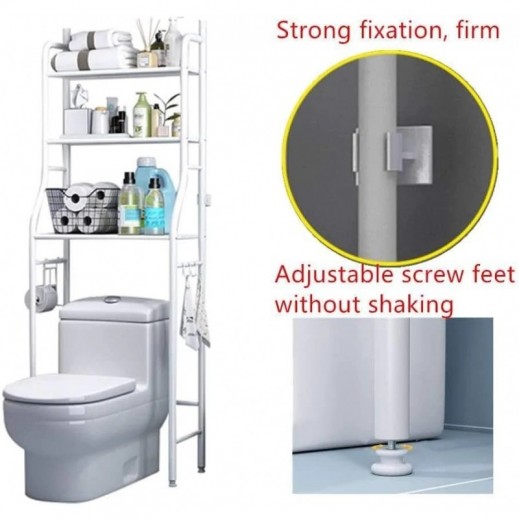 Buy Versatile Toilet Rack - White | توصيل Taw9eel.com