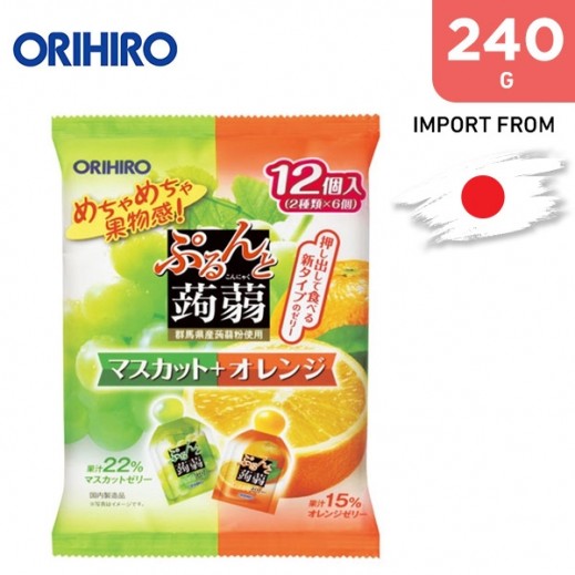 Buy Orihiro Grape & Orange Konnyaku Jelly 240 g | توصيل Taw9eel.com
