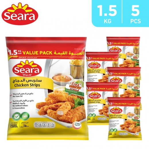 Buy Seara Chicken Strips 5 × 1.5 Kg Value Pack | توصيل Taw9eel.com