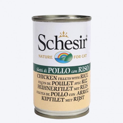 Buy Schesir Chicken Fillets Wet Cat Food 140 g | توصيل Taw9eel.com