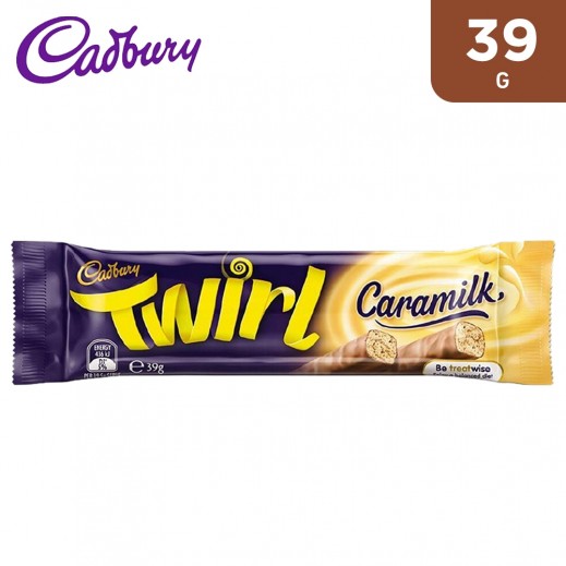 Buy Cadbury Twirl Caramilk Chocolate 39 g | توصيل Taw9eel.com