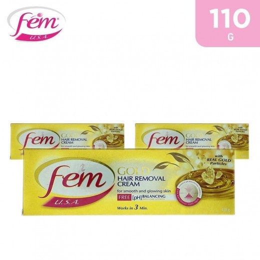 Buy Fem Gold Hair Removal Cream Smooth & Glowing Skin 110 g | توصيل ...