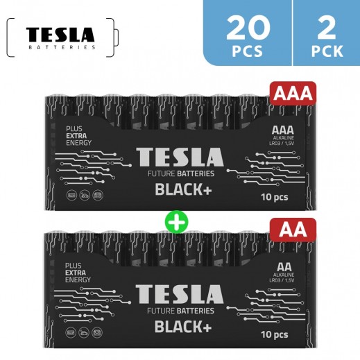 Tesla SILVER+ Alkaline Batteries AA - 24 Pieces | توصيل Taw9eel.com