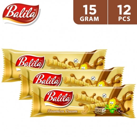Buy Balila Puffy Corn Fingers Filled w/ Tiramisu Flavour Cream 12 x 15 ...