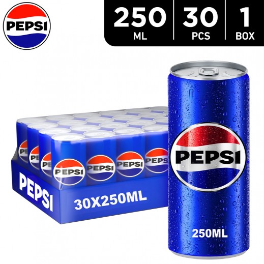 Pepsi Can Carton 30x250 ml | توصيل Taw9eel.com