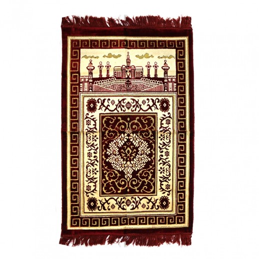 Buy Makkah Backgroung Design Prayer Mat - 70 X 110 Cm | توصيل Taw9eel.com