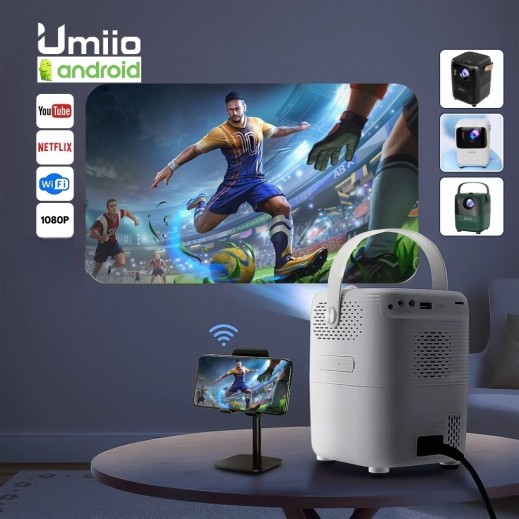 Buy Umiio Android 1080P 5G WIFI Projector | توصيل Taw9eel.com