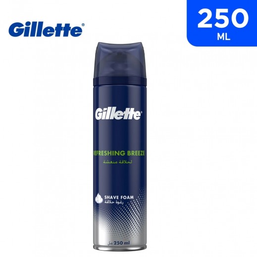 Buy Gillette Refreshing Breeze Shave Foam 250 ml | توصيل Taw9eel.com