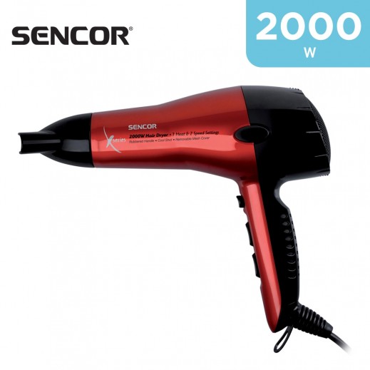 Sencor Hair Dryer 2000 W Red/Black | توصيل Taw9eel.com