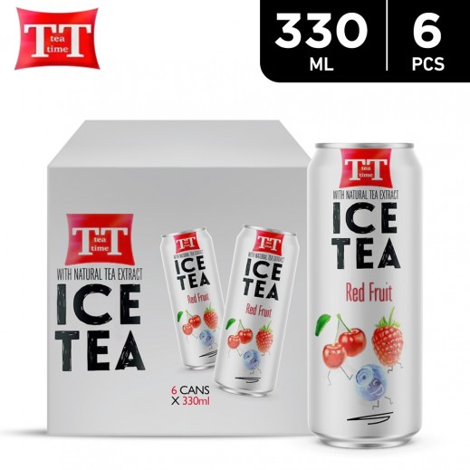 Buy Tea Time Red Fruits Iced Tea 6×330 ml | توصيل Taw9eel.com
