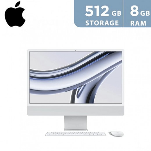 Buy Apple iMac 24" M3 8GB Ram 512GB SSD Arabic / English -Silver ...