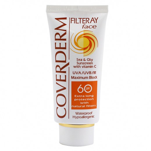 Buy Coverderm Sunscreen Filteray Face SPF60 50 ml | توصيل Taw9eel.com
