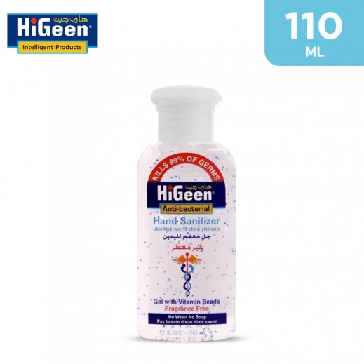 Buy Higeen Fragrance Free Hand Sanitizer 110 ml | توصيل Taw9eel.com