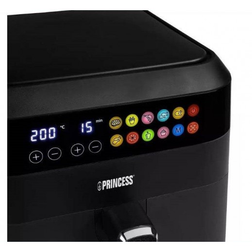 Buy Princess 1700W Digital XXL Air Fryer 6.1 L - Black | توصيل Taw9eel.com